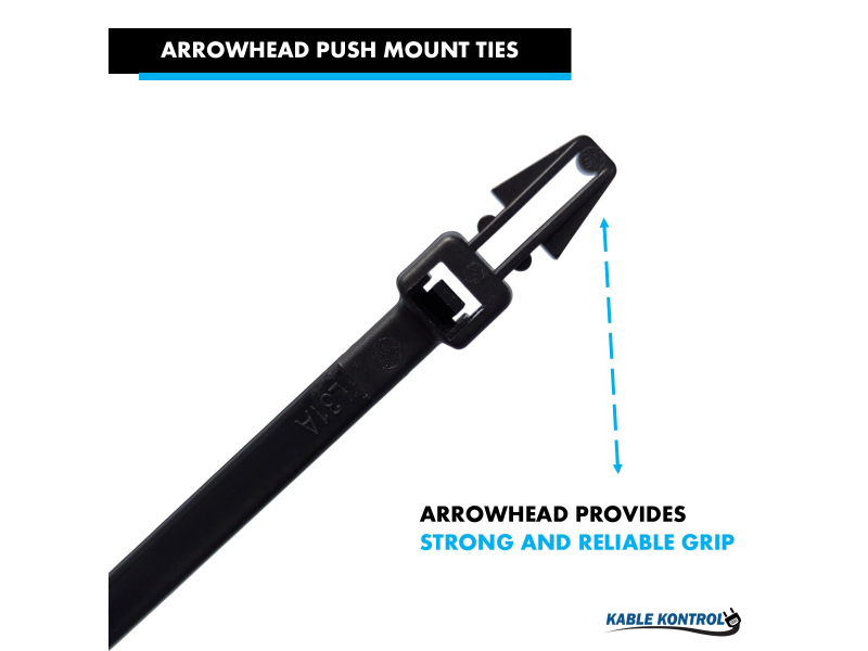 Push Mount Cable Zip Ties | UV Resistant | Kable Kontrol®