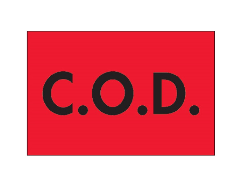 C.O.D. Fluorescent Red Labels