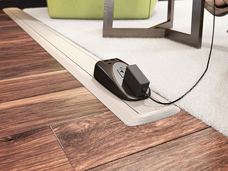 2.7" Wide Connectrac On Floor Powered Wireway