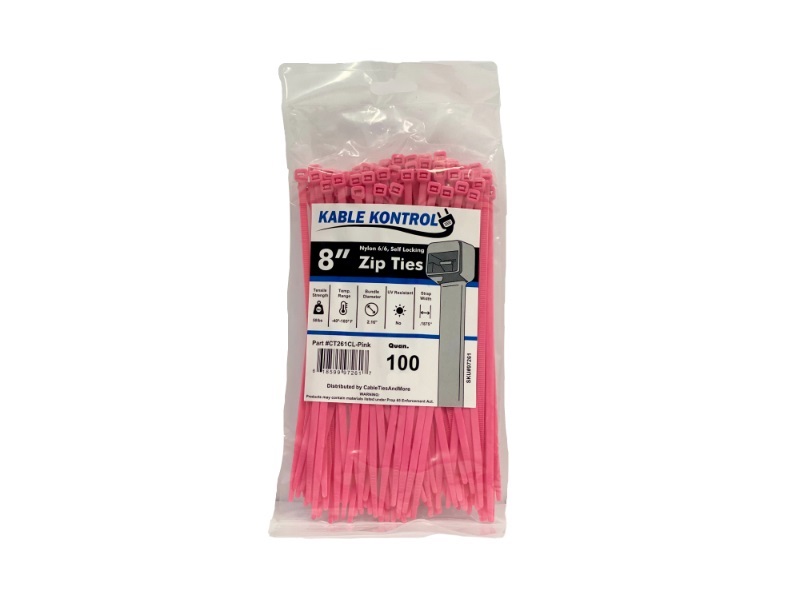 Pink Zip Ties | Cable Ties - Kable Kontrol®