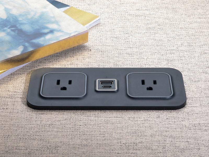 CubieMod® Recessed Flush Mount Power Strip with Outlets and USB Ports