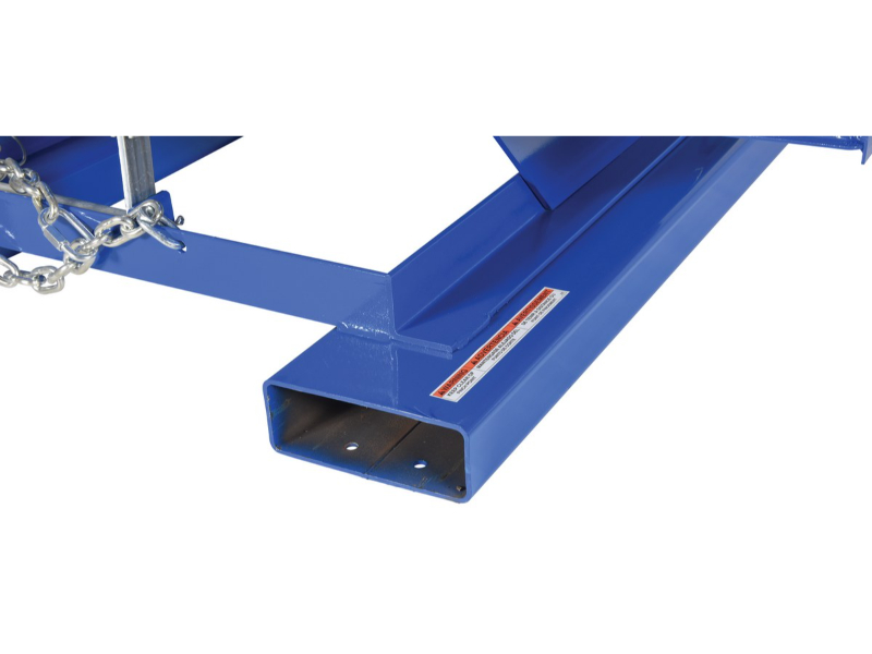Vestil® Steel Self-Dumping Hoppers with Bumper Release - D Style - Blue