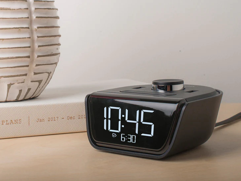 Brandstand® CubieWink® Desktop Mini Charging Alarm Clock With USB C