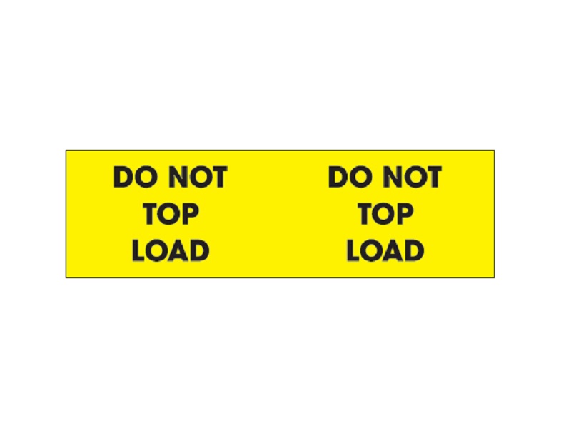 Do Not Top Load Fluorescent Labels