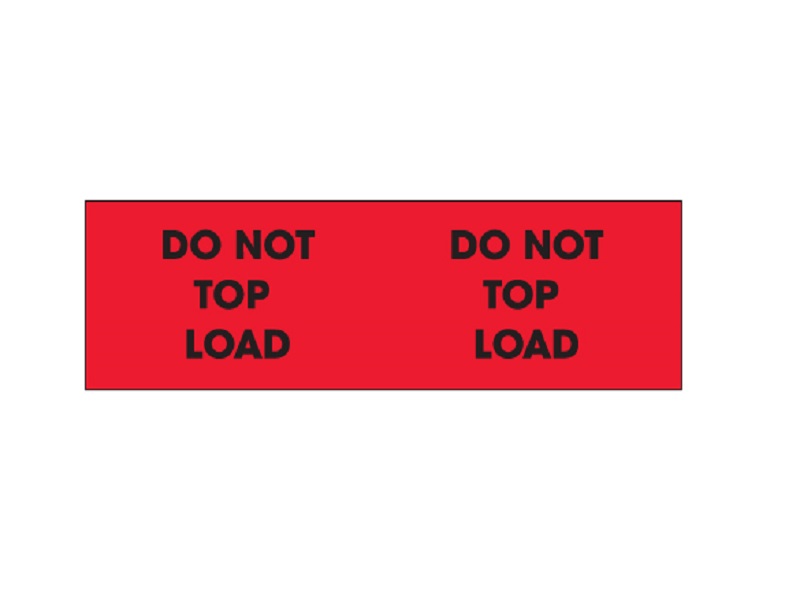 Do Not Top Load Fluorescent Labels