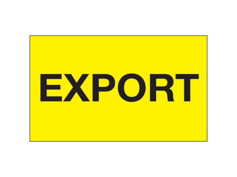 Export Fluorescent Yellow Labels