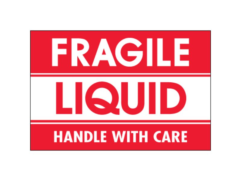 Fragile - Liquid - Handle With Care Labels