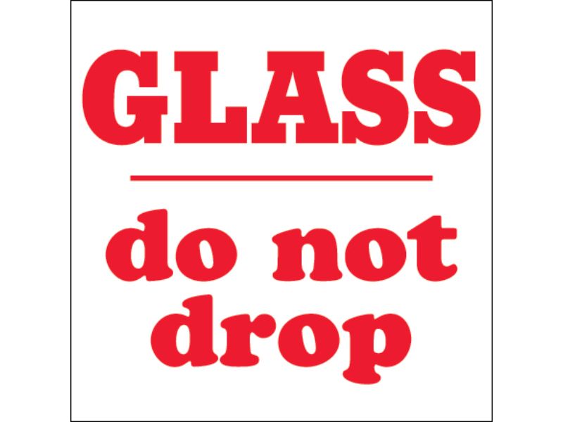 Glass - Do Not Drop Labels