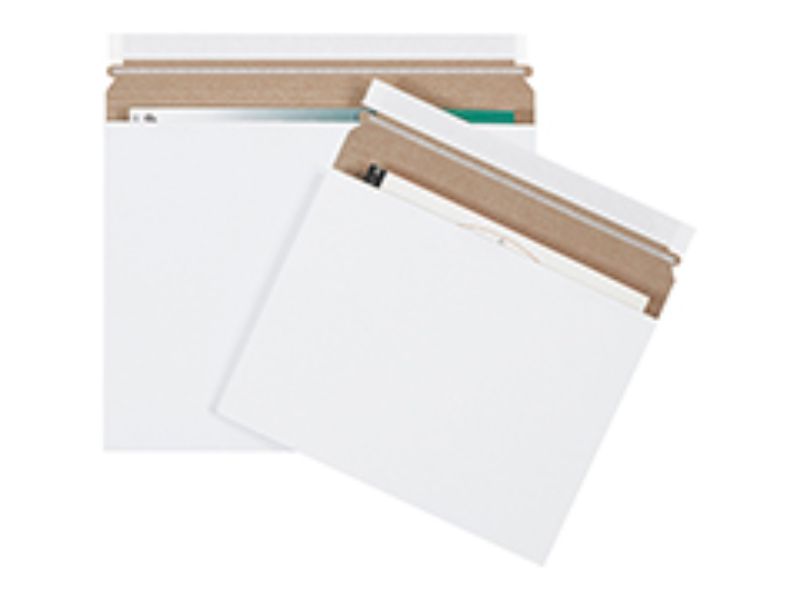 Stayflats® White Flat Envelope Mailers - Gusseted