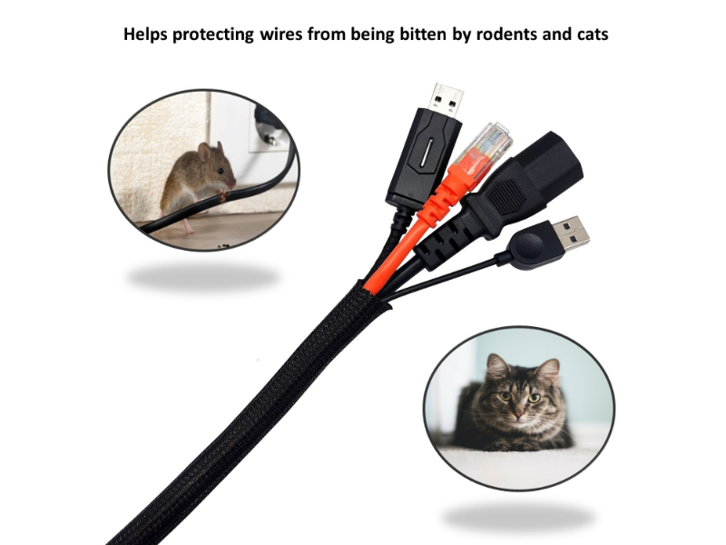 Side Entry Wrap Around Braided Sleeving | Flexible Cable Sleeve