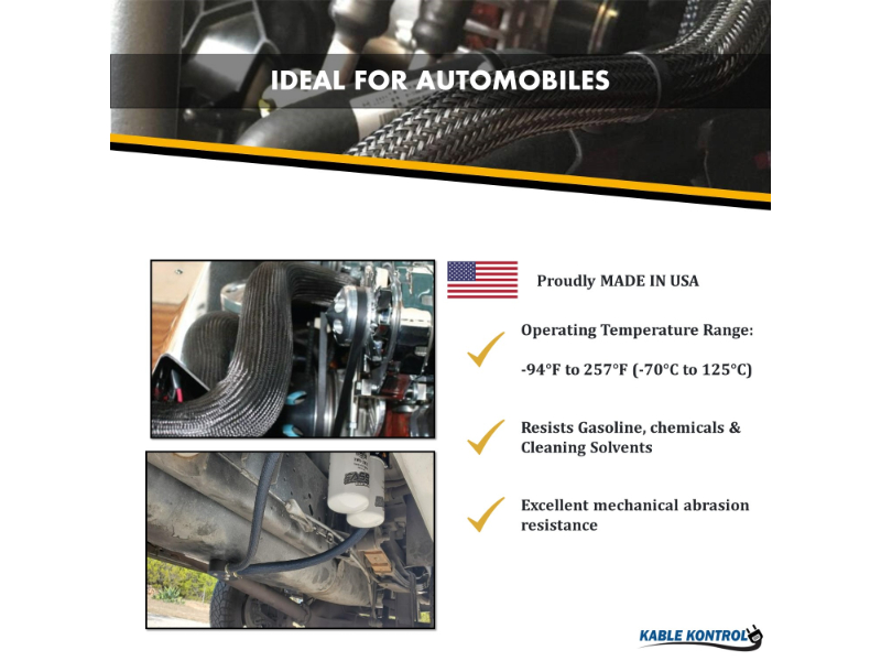 Kable Kontrol® Flame Retardant Expandable PET Braided Cable Sleeving