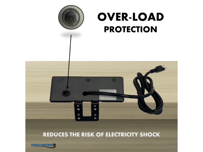 Kable Kontrol™ Desktop & Bedside Power Strip with USB C Port