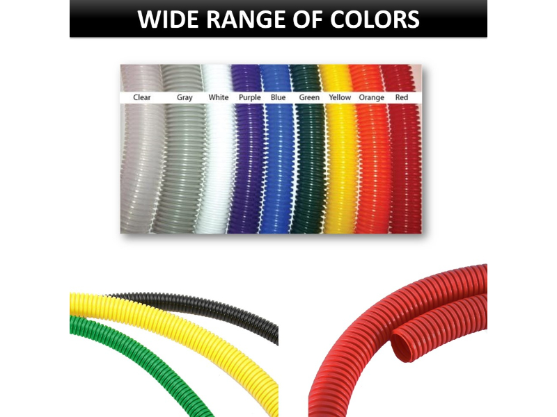 Kable Kontrol® Colored Split Convoluted Wire Loom Tubing