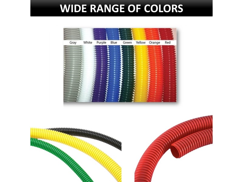 Kable Kontrol® Colored Split Convoluted Wire Loom Tubing