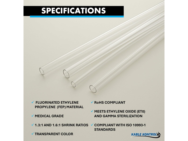 FEP Heat Shrink Tubing 1.3:1