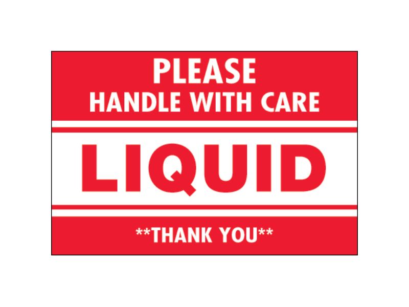 Please Handle With Care - Liquid - Thank You Labels