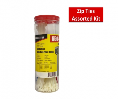 Duraline® Assorted Cable Zip Tie Kits - Multicolored & Multi-Length