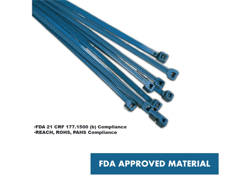 Metal Detectable Cable Ties | Metal Detectable Tie Wraps - FDA Approved
