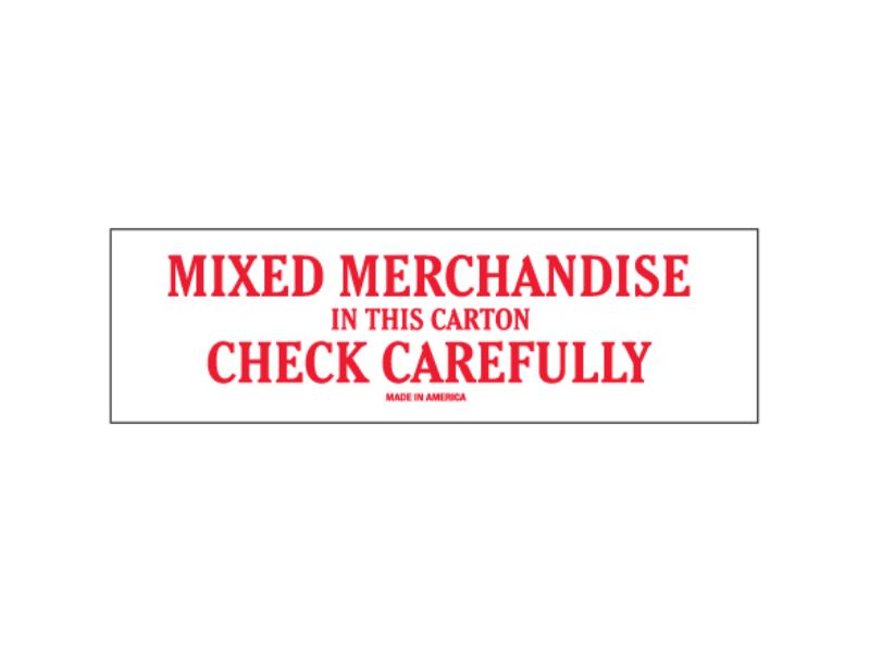 Mixed Merchandise Labels