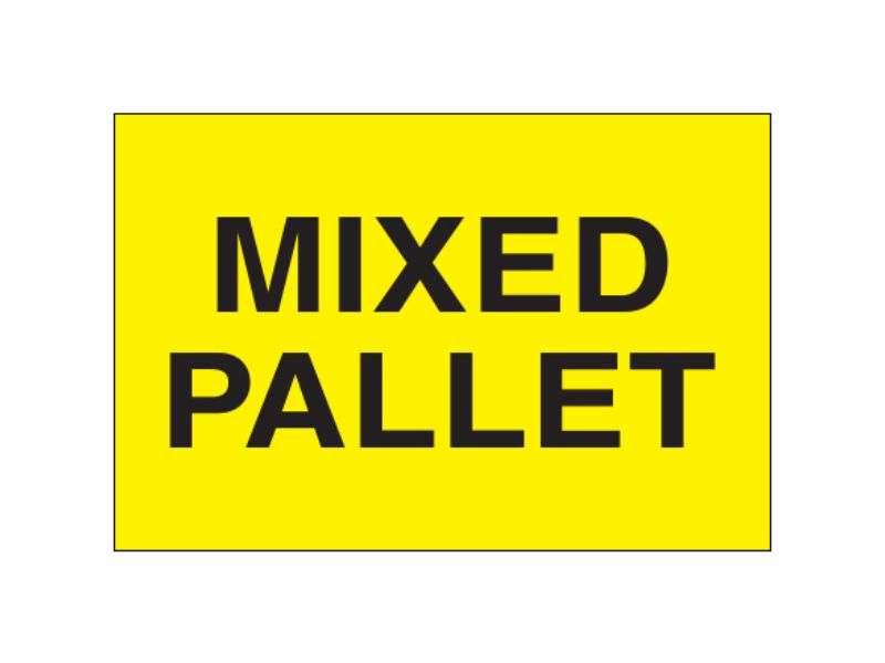 Mixed Pallet Fluorescent Yellow Labels