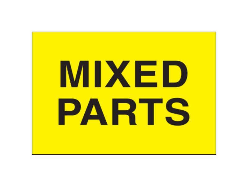 Mixed Parts Fluorescent Yellow Labels
