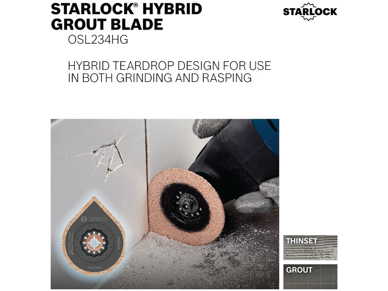 BOSCH® Starlock® Oscillating Multi Tool Hybrid Grout Blade - 2-3/4" Inch