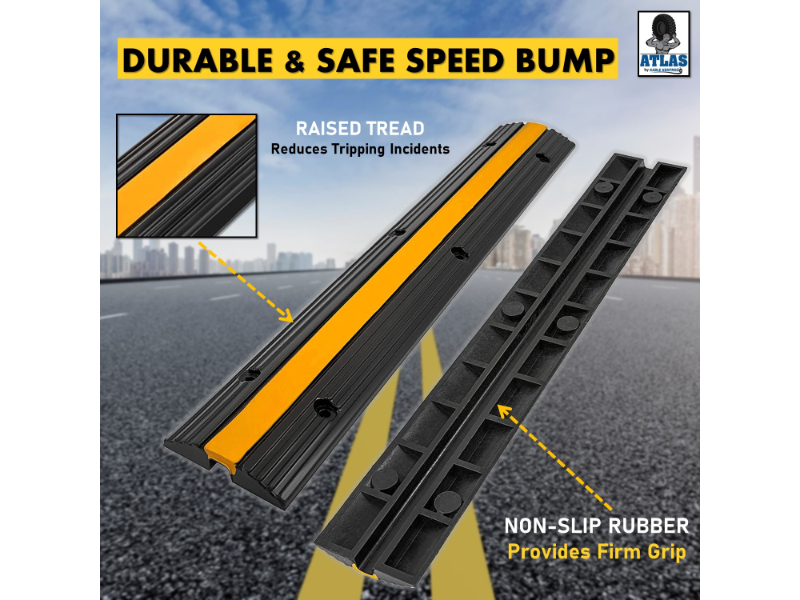 Atlas Safety Stripe Drop Over Rubber Cable Protector