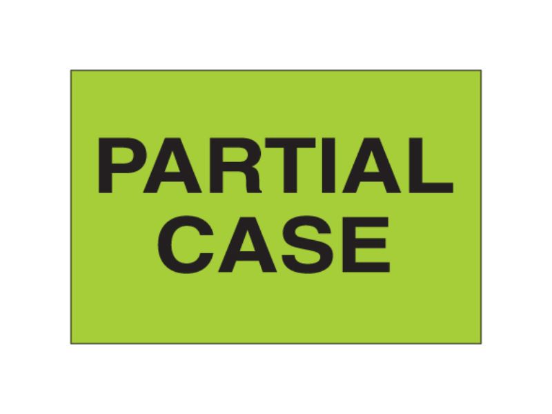 Partial Case Fluorescent Green Labels