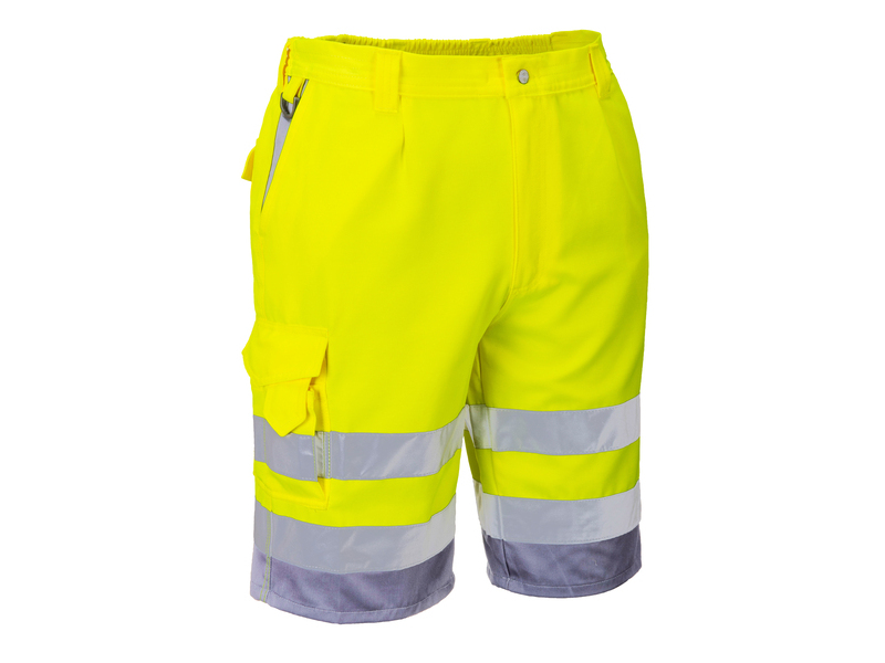 Portwest Hi-Vis Polycotton Shorts - E043 | Reflective Work Shorts