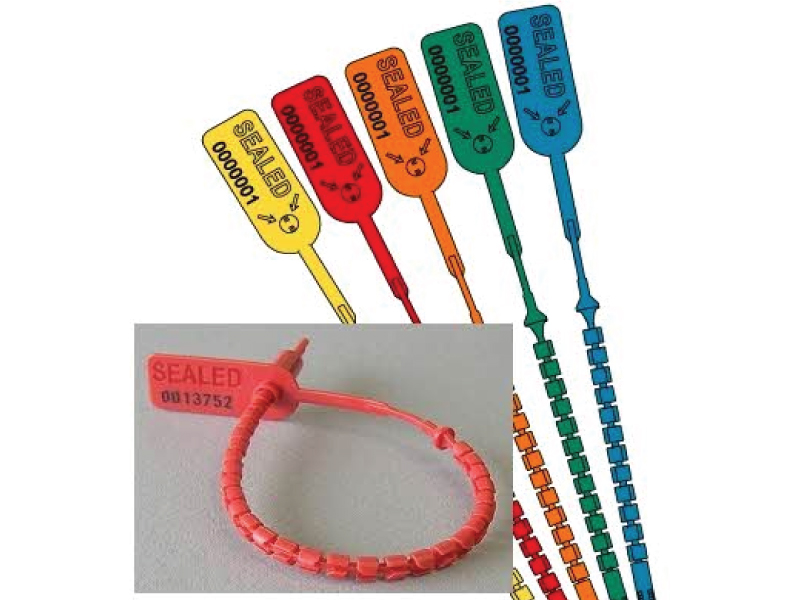 Pull Tight Numbered Identification and Tamper Evident zip ties