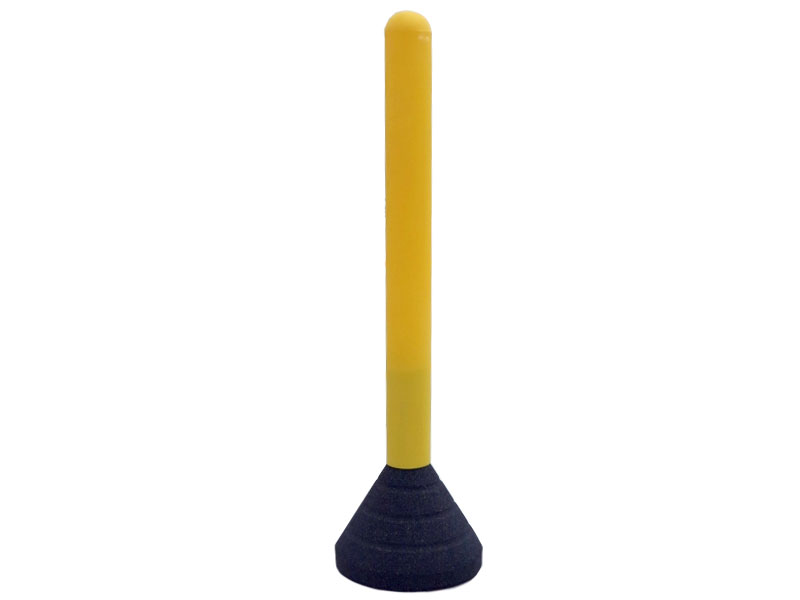 Portable Plastic Bollard Rubber Base