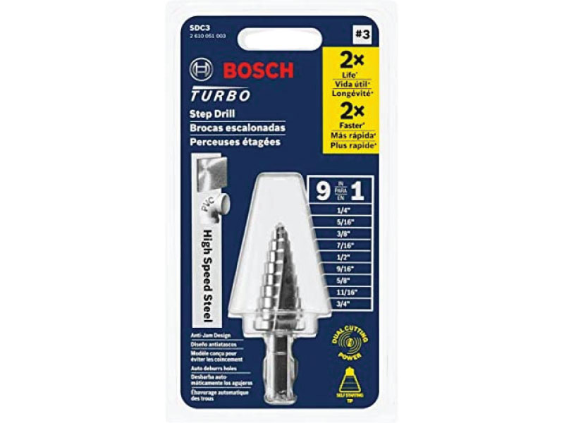 BOSCH® Turbo High-Speed Steel Step Drill Bits