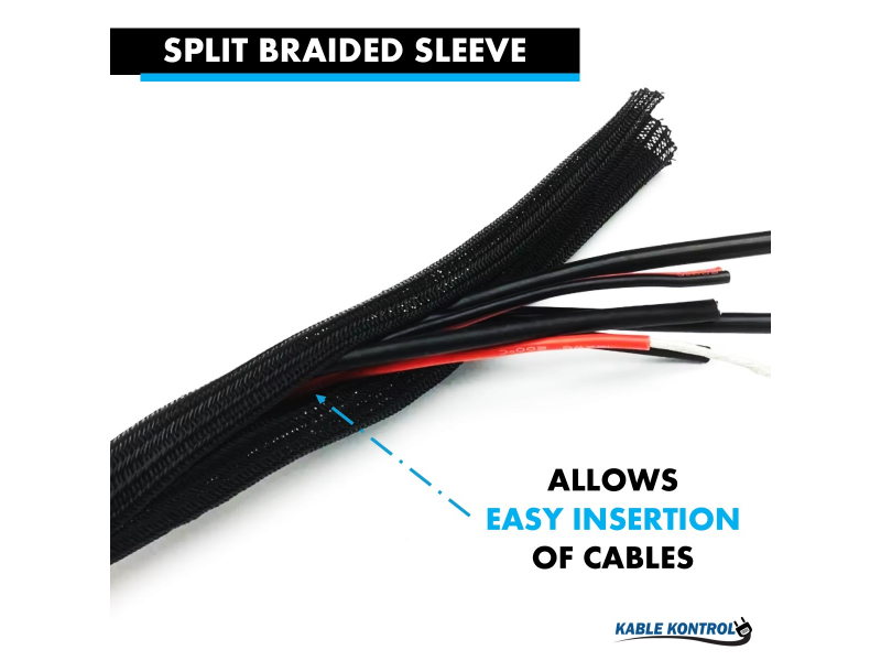 Side Entry Wrap Around Braided Sleeving | Flexible Cable Sleeve