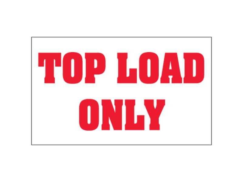 "Top Load Only" Labels