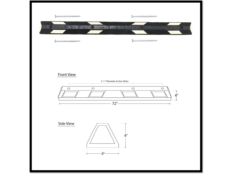 Traffic Kontrol Rubber Parking Wheel Stop Block