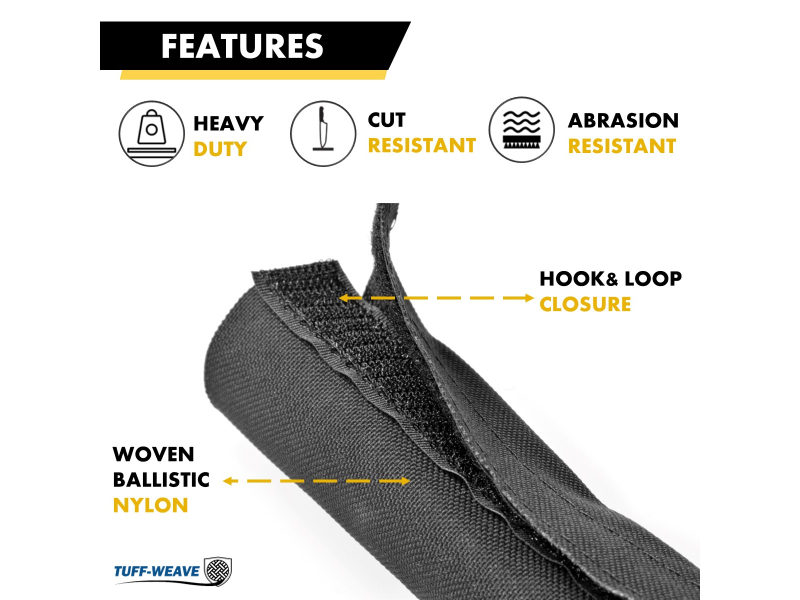 Tuff Weave Wrap Heavy Duty Hose & Cable Sleeve | Abrasion Resistant