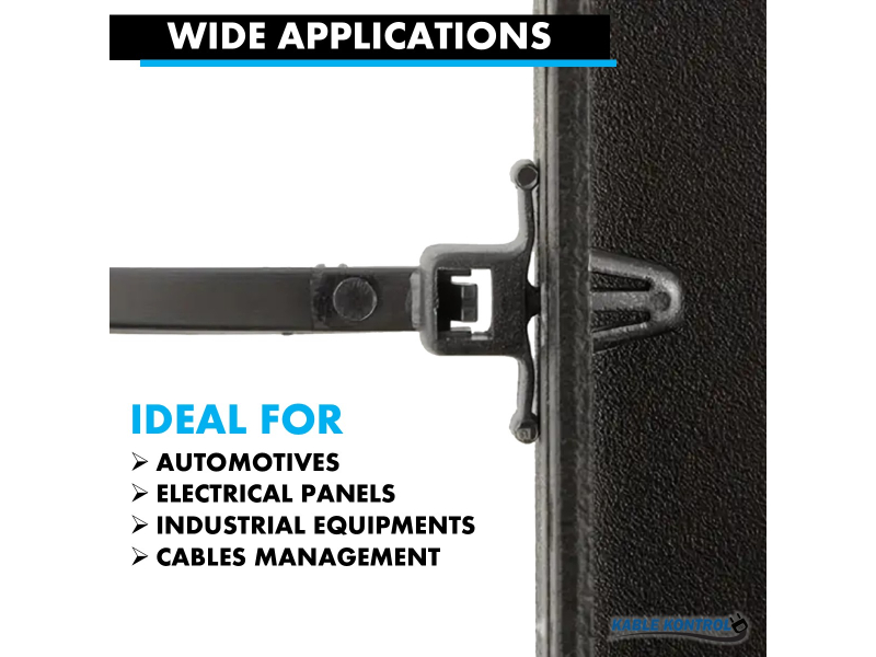 Push Mount Wing Cable Zip Ties | Weatherproof Cable Ties | Kable Kontrol®